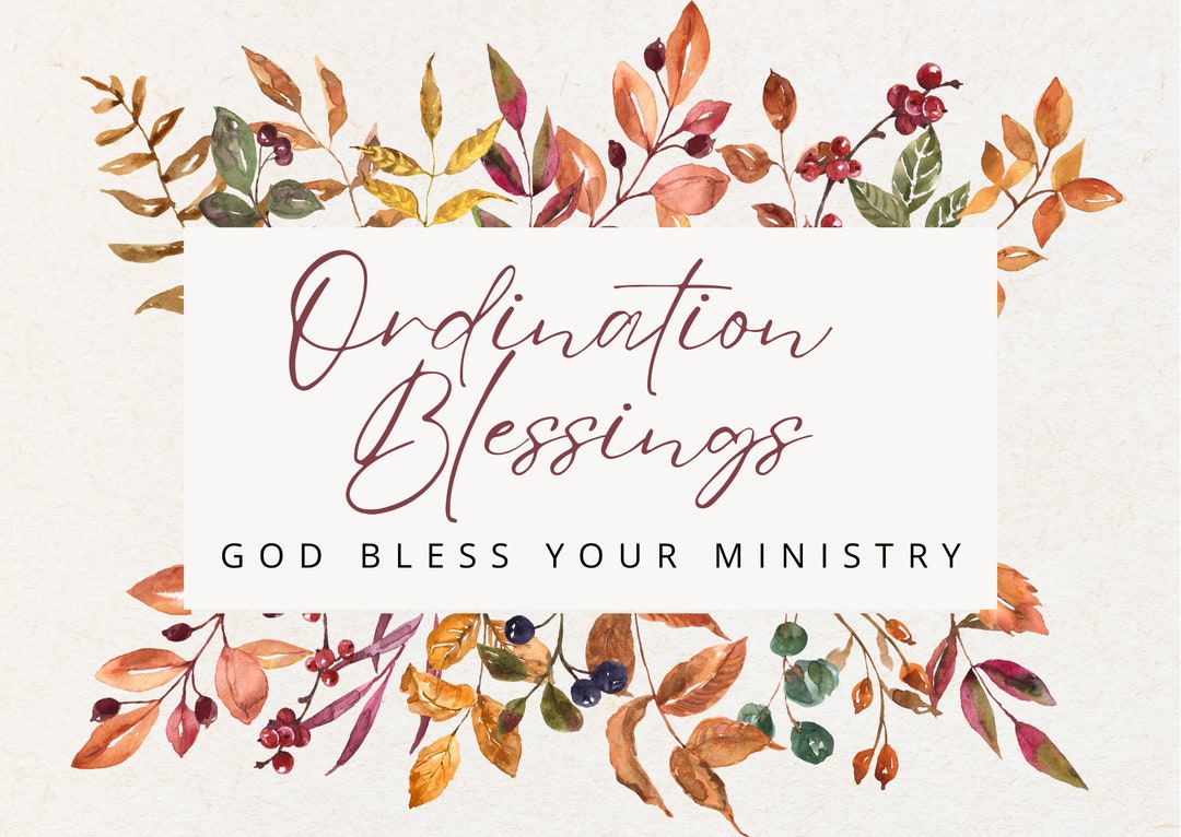 Pastor Ordination Card for Ordination of Deacon Ordination of Minister ...