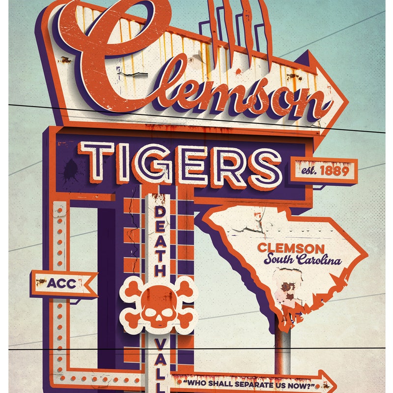 Clemson Sign - Etsy