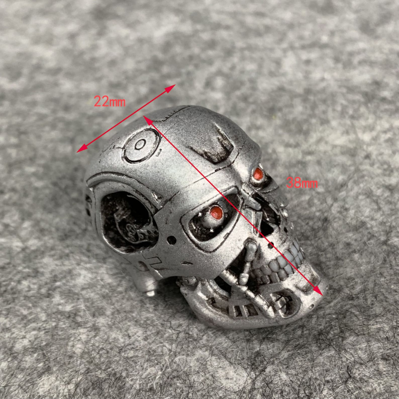 Terminator T800 Head Skull Bead for Necklace Bracelet Resin 3D Print - Etsy