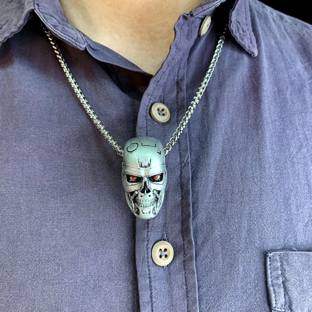 Terminator T800 Head Skull Bead for Necklace Bracelet Resin 3D Print - Etsy
