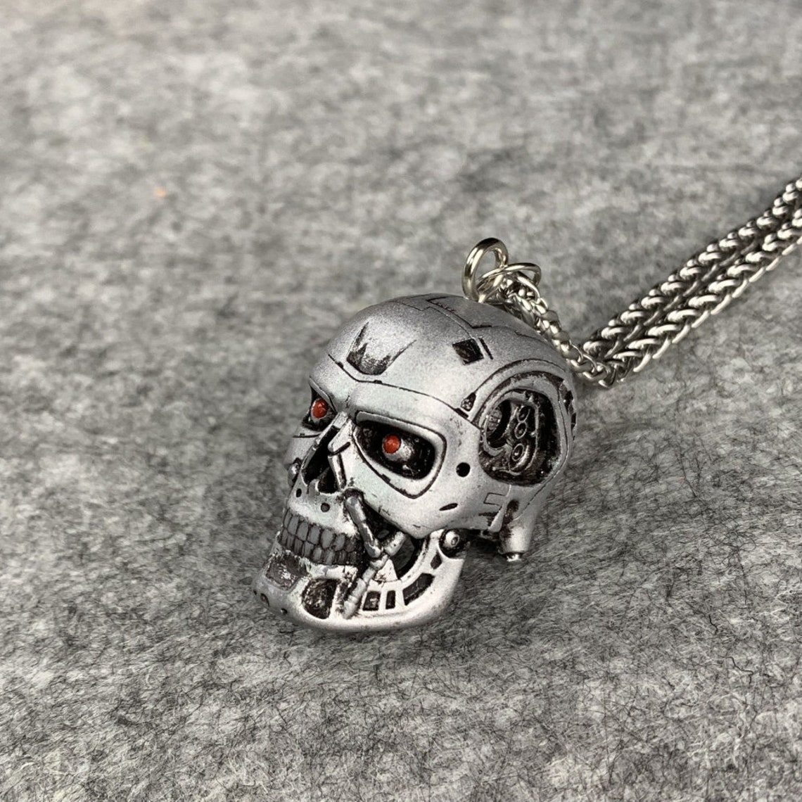Terminator T800 cabeza calavera abalorios para collar pulsera resina ...
