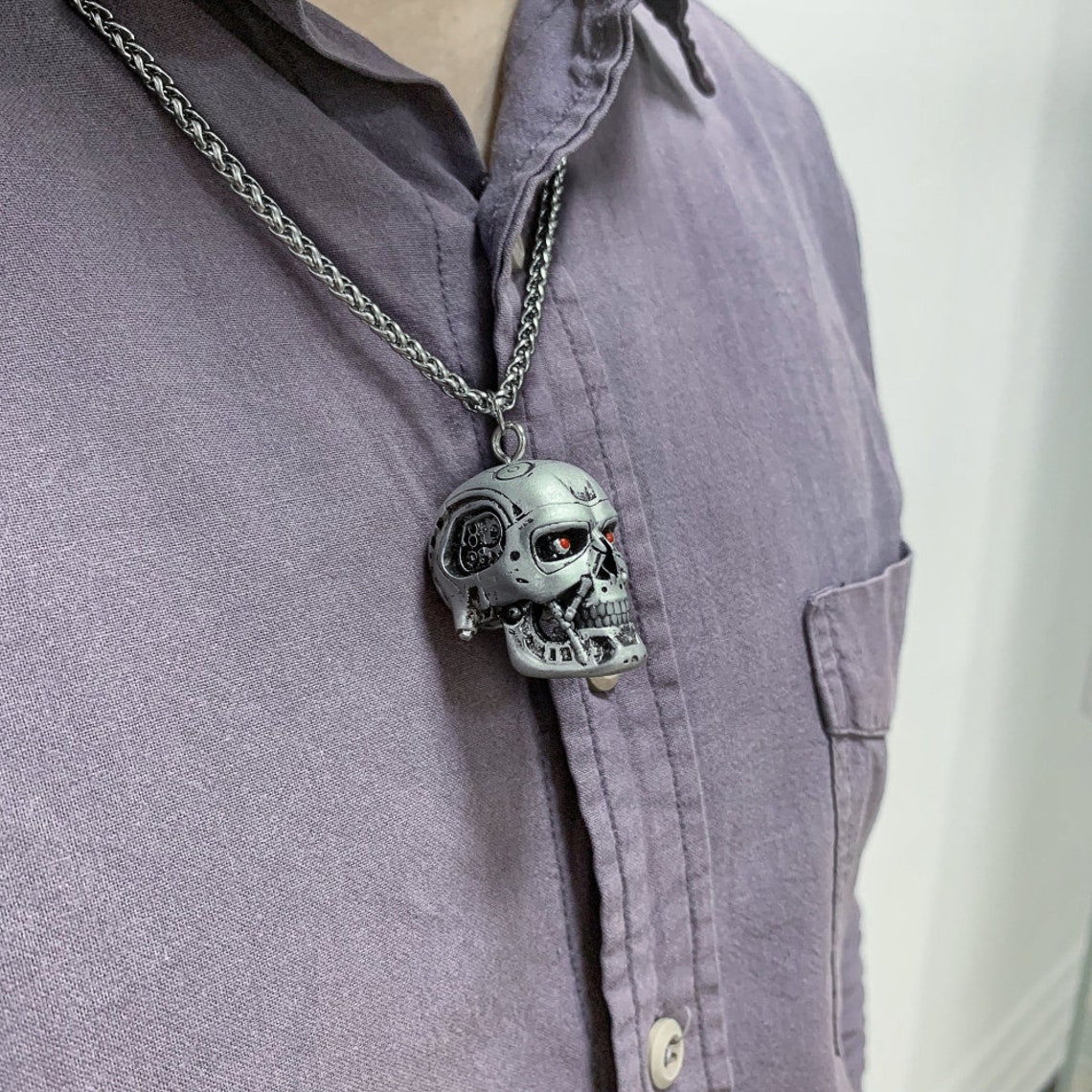 Terminator T800 Head Skull Bead for Necklace Bracelet Resin 3D Print - Etsy