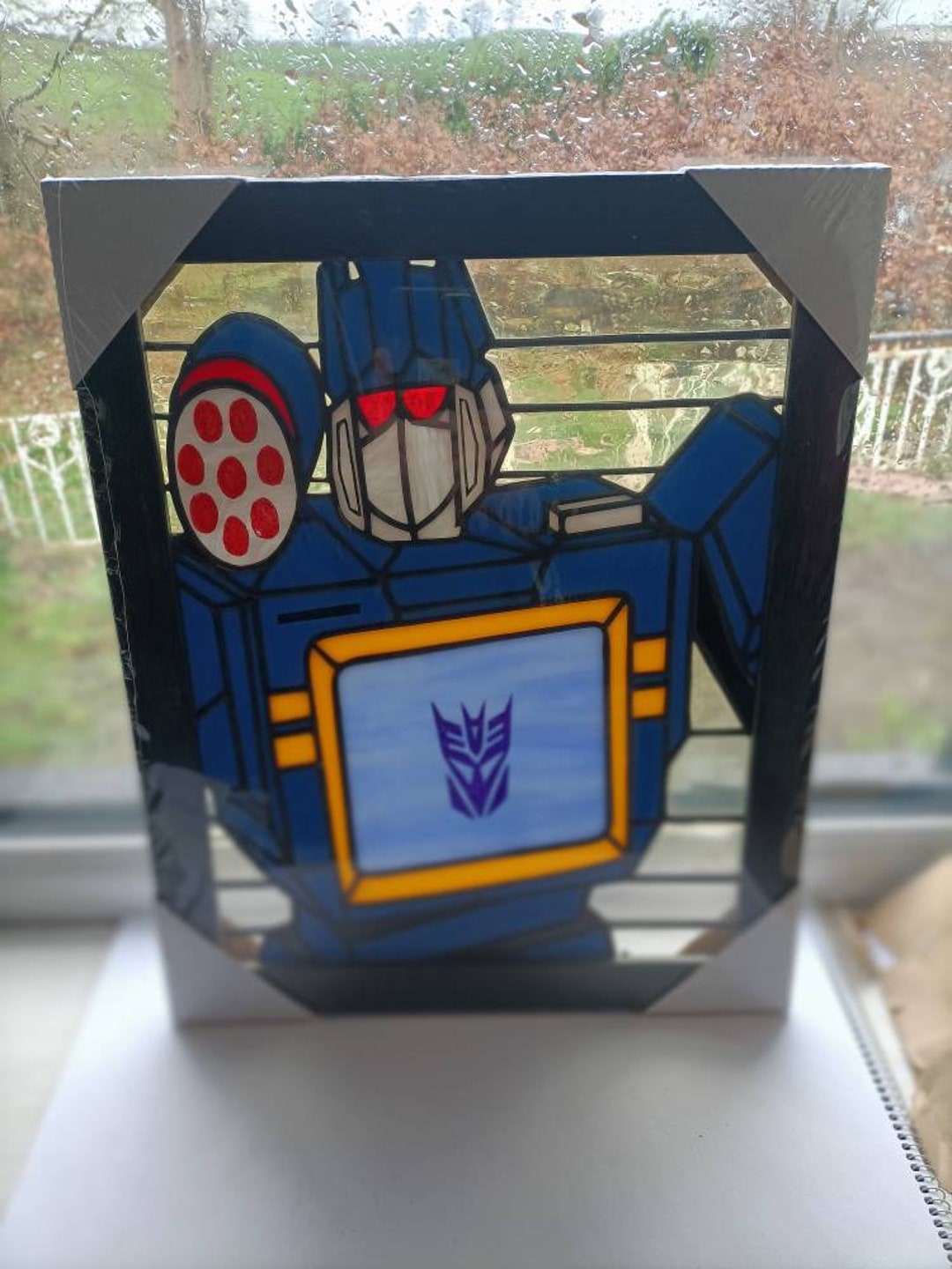 Transformers G1 Soundwave Stained Glass Soundwave Panel Suncatcher - Etsy