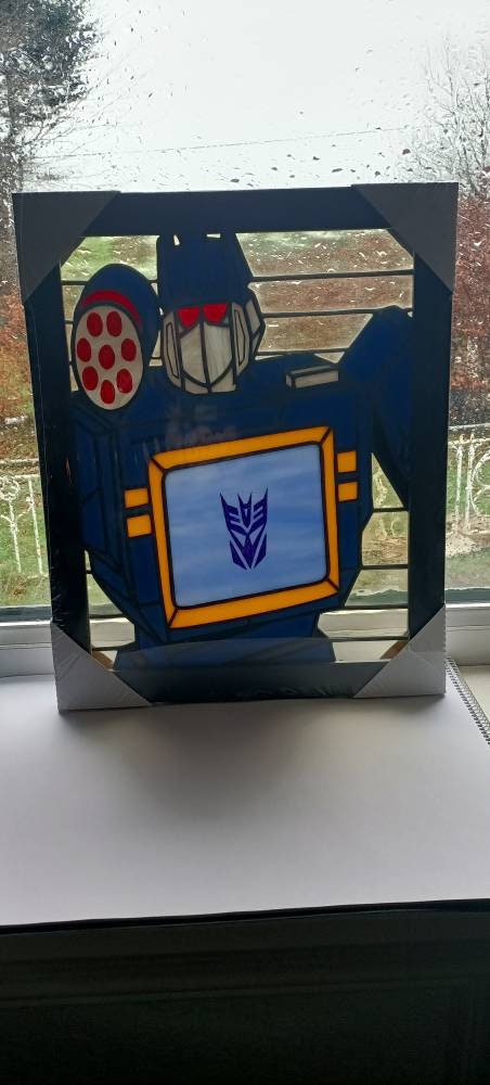 Transformers G1 Soundwave Stained Glass Soundwave Panel Suncatcher - Etsy