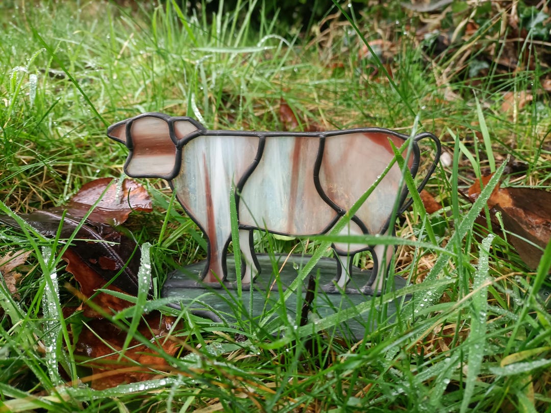 Cows Stained Glass Cow Ornament - Etsy