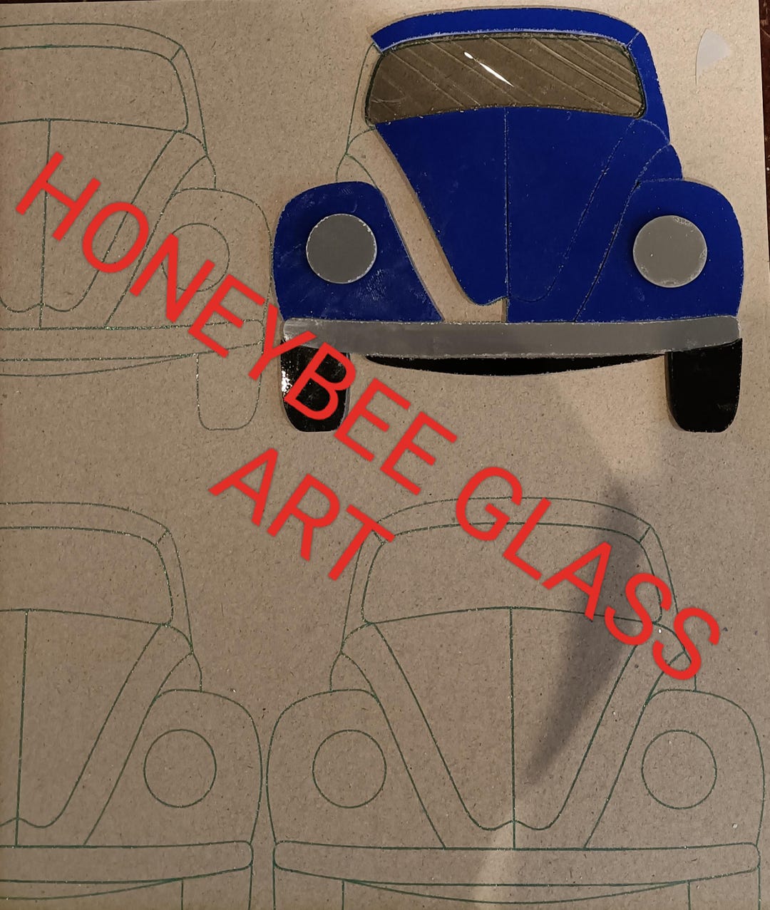 Stained Glass Pattern VW Beetle Stained Glass Pattern PNG and PDF ...