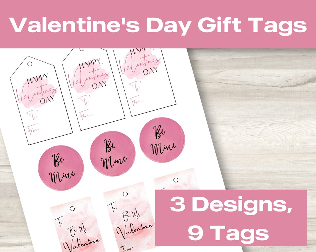 Valentine's Day Gift Tags | Printable Gift Tags | Instant Download Gift ...