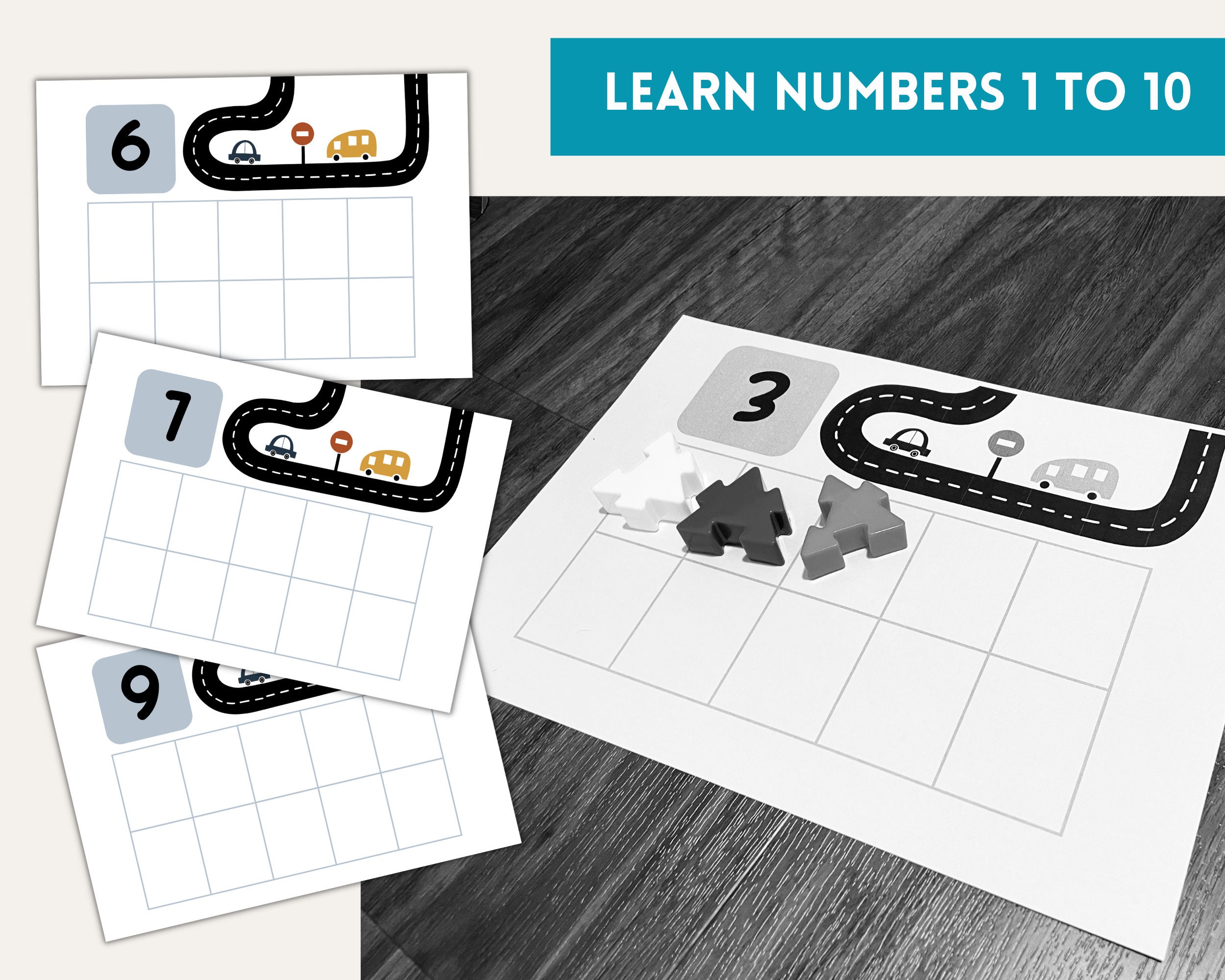 Counting Matching Transport Theme Games and Activities Kids Activity ...