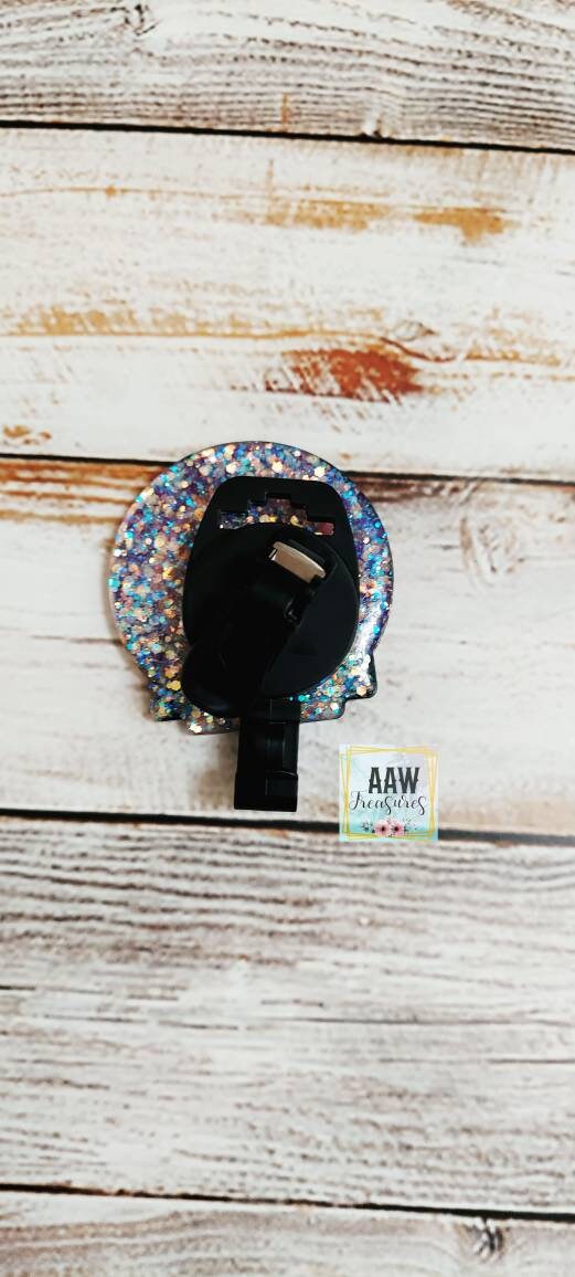 Cute MRI Face MRI Safe Badge Reel Glitter ID Holder Mri - Etsy