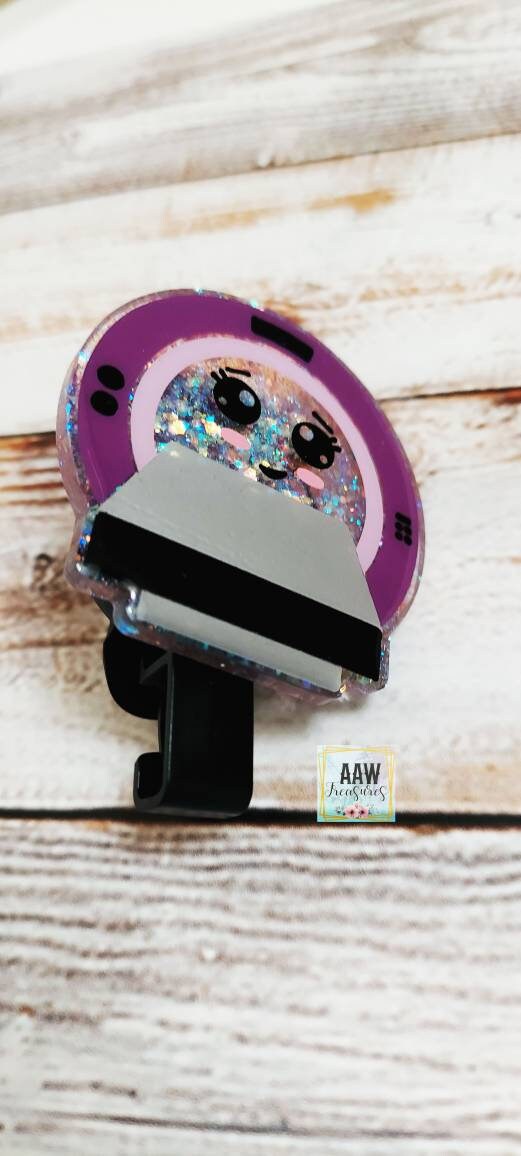 Cute MRI Face MRI Safe Badge Reel Glitter ID Holder Mri - Etsy