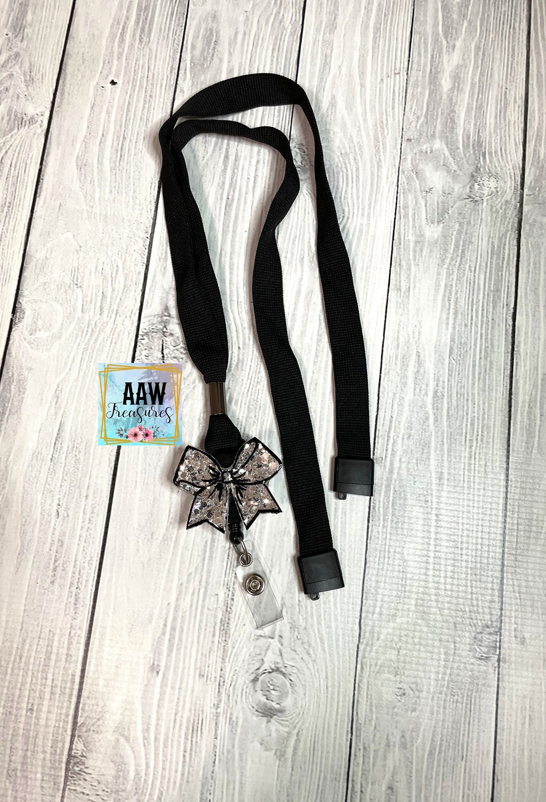 Cheer Bow Lanyard; Cheerleader ID Holder; Cheer Team Lanyard Badge Reel ...