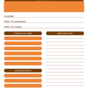 Recipe Book Digital Planner, Recipe Card, Recipe Planner, Cook Book ...