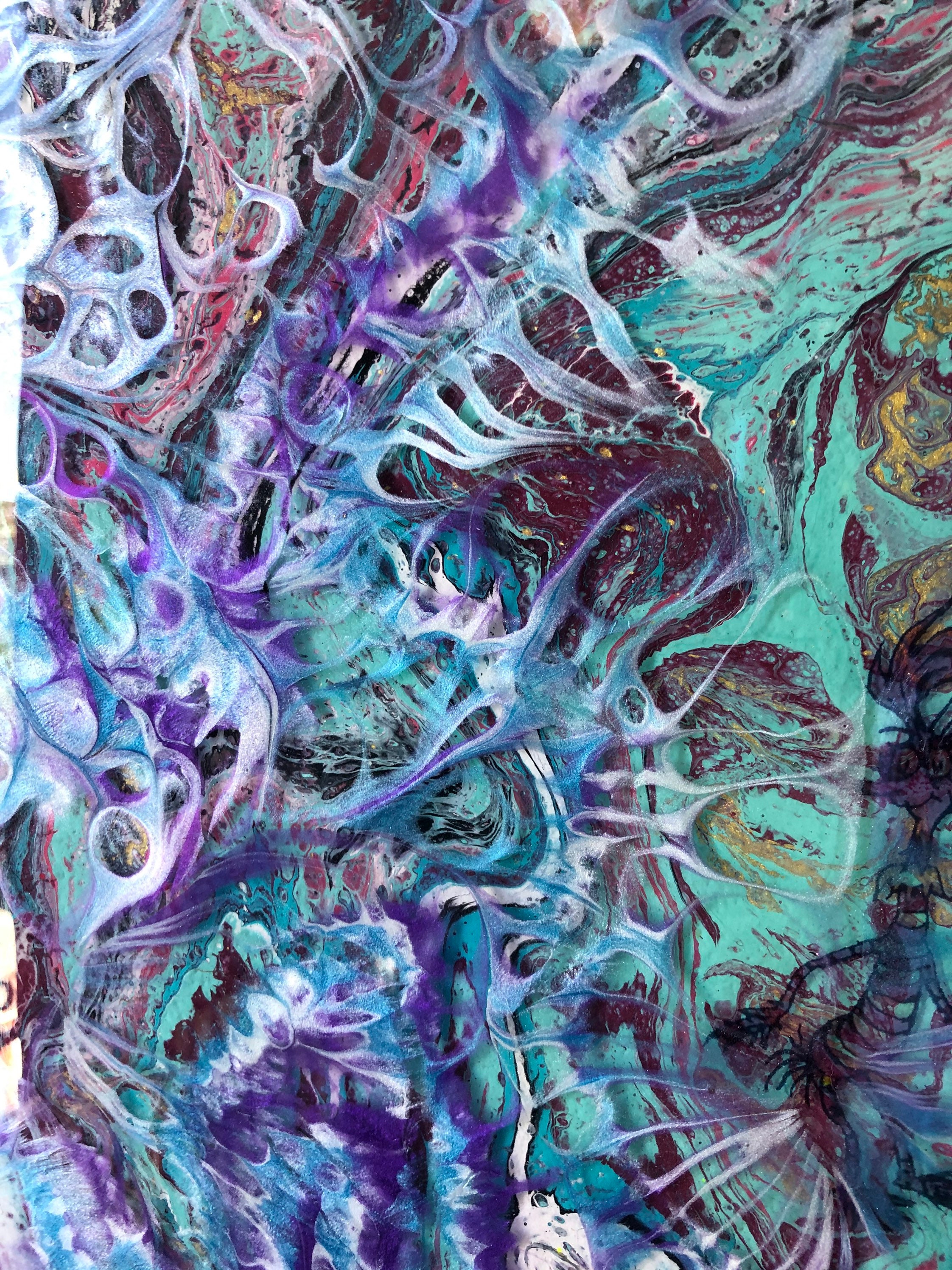 Acrylic Painting & 3D Resin Art Where is my Mind I | Etsy