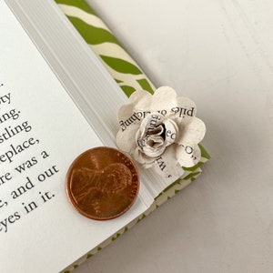 Mini Book Page Roses | Literature Inspired | Literary Decor | Literary ...