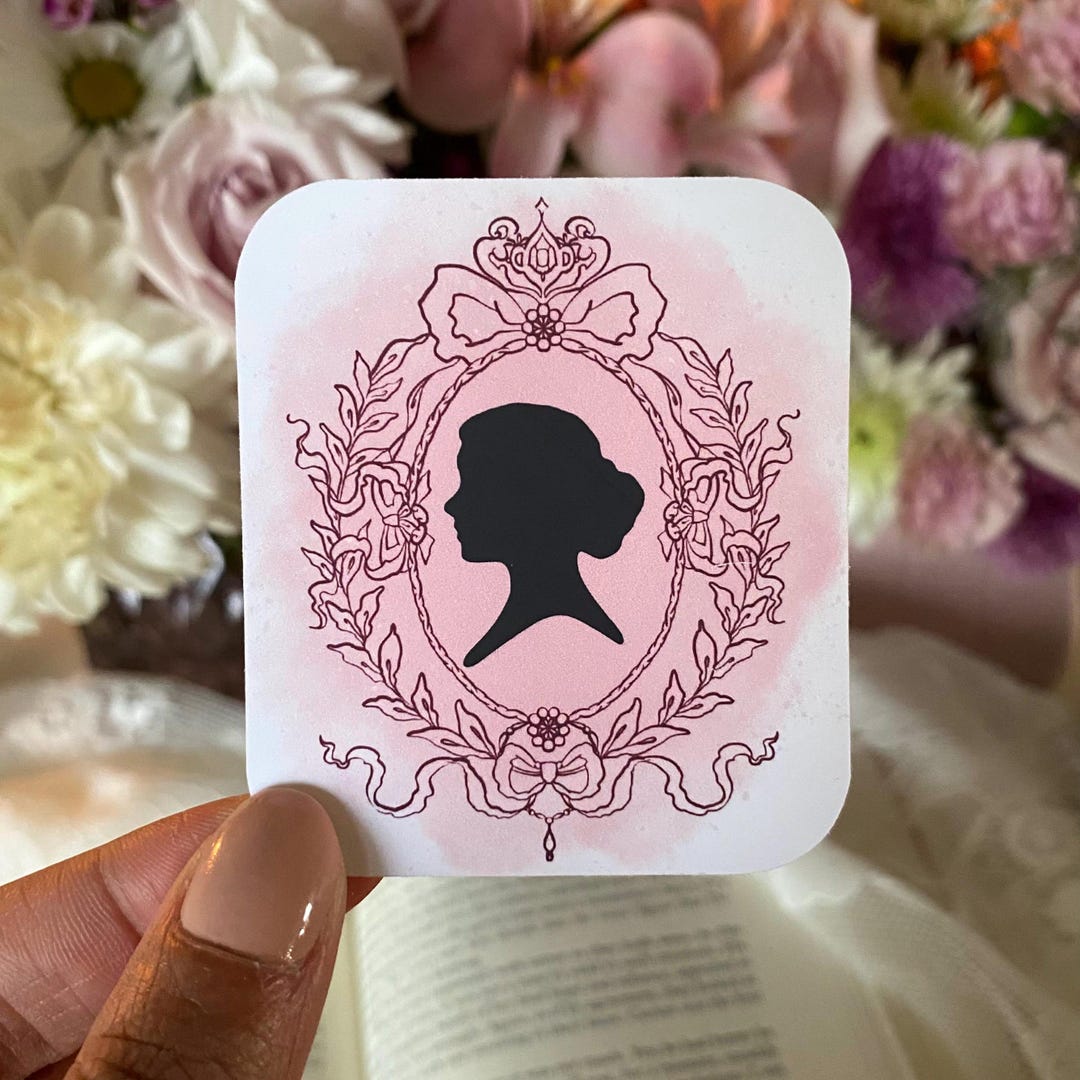 Pink Cameo Sticker, Size 2" X 2.5" | Vinyl Stickers | Cute Spring ...
