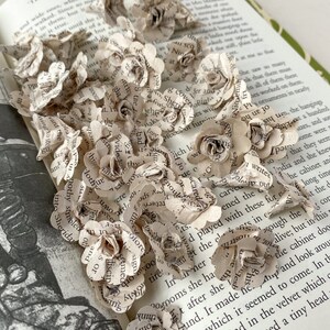 Mini Book Page Roses | Literature Inspired | Literary Decor | Literary ...
