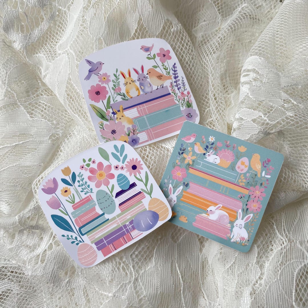 Pastel Watercolor Easter Sticker Pack, Size 2" X 2" | Sticker Bundle ...