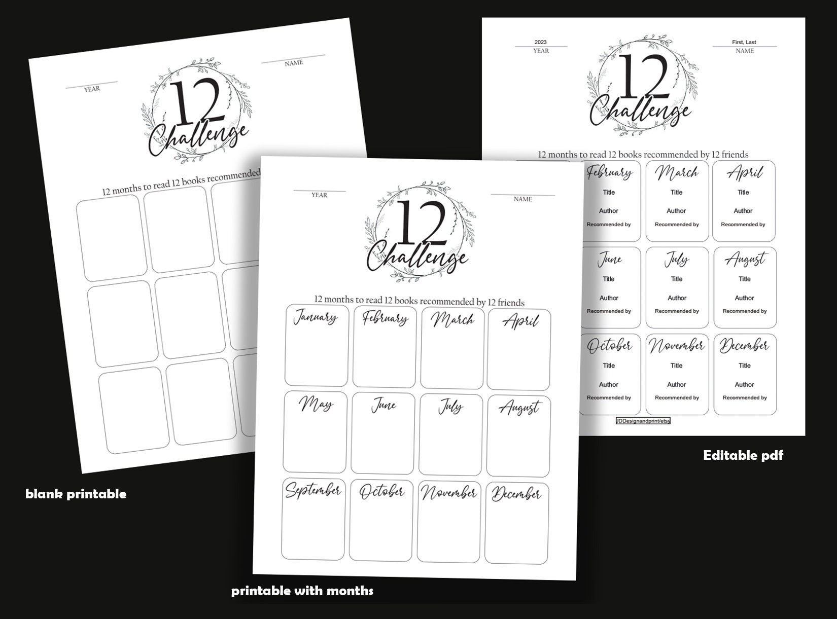 12 Months to Read 12 Books Recommended by 12 Friends Reading Challenge ...