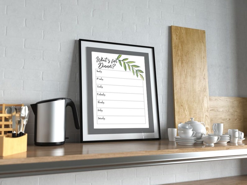 What's for Dinner PRINTABLE DIY Menu Sign 8x10 8.5x11 11x14 Printout ...