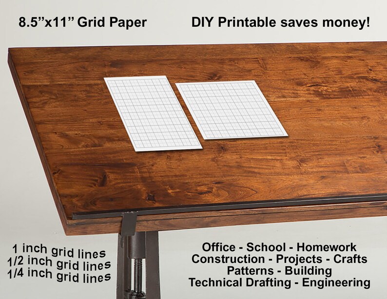 Grid Paper Design Instant Download Graph Paper 8.5x11 - Etsy
