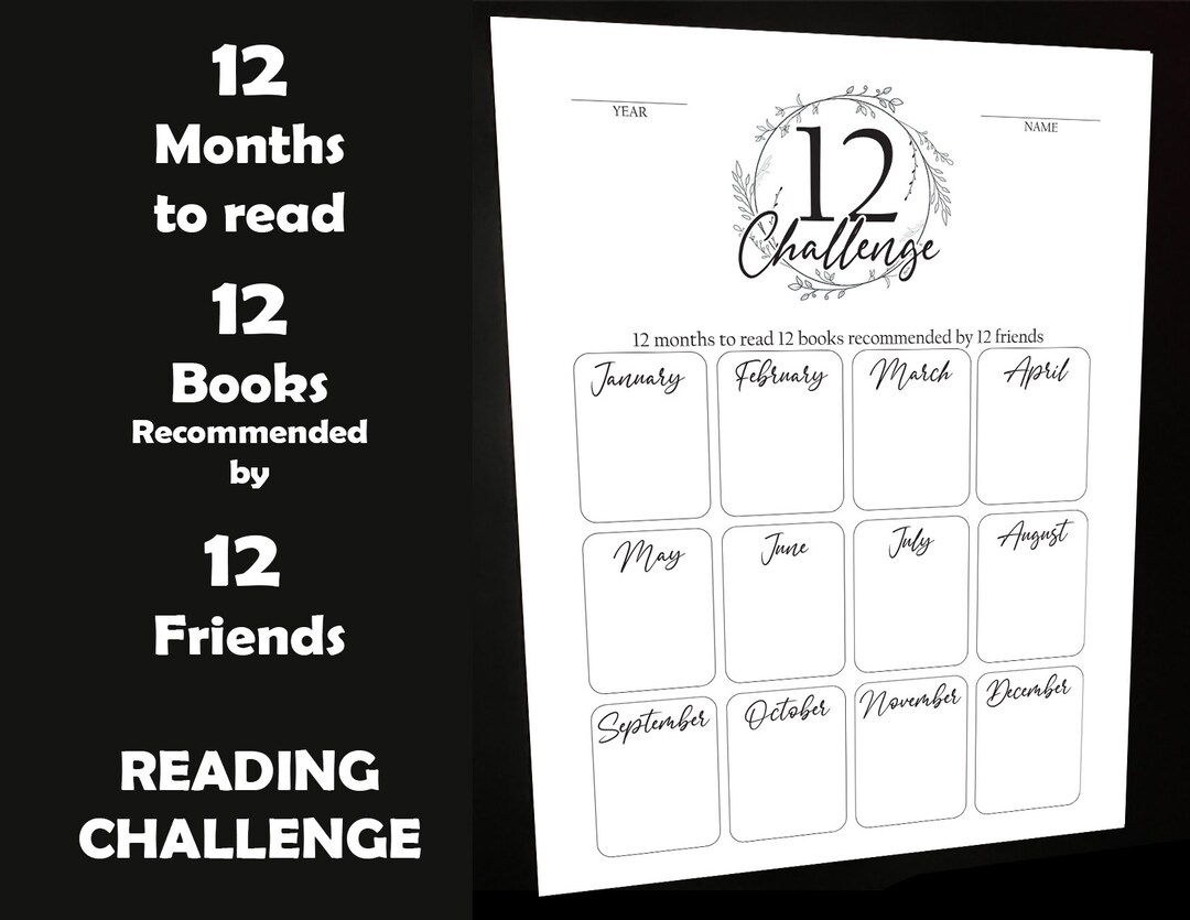 12 Months to Read 12 Books Recommended by 12 Friends Reading Challenge ...