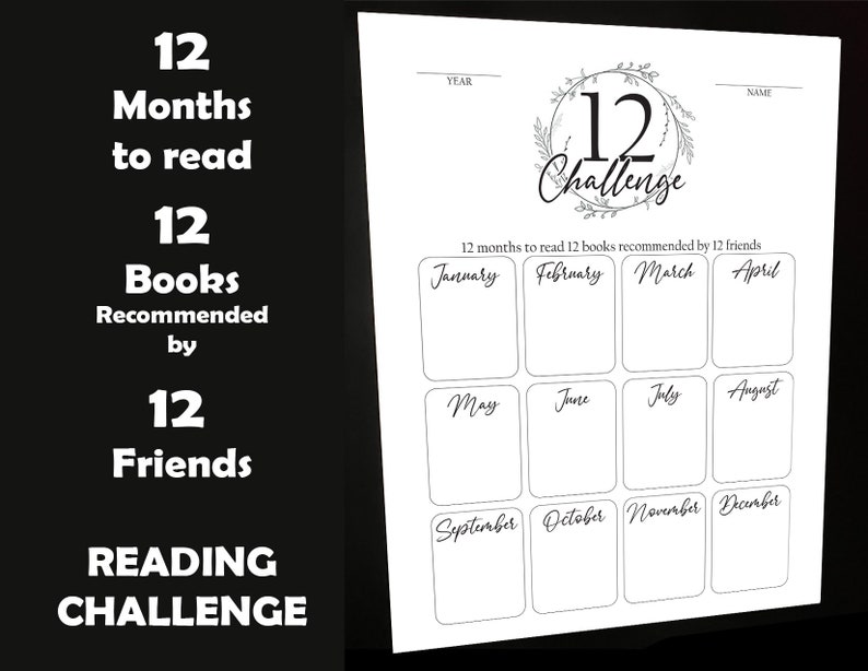 12 Months to Read 12 Books Recommended by 12 Friends Reading Challenge ...