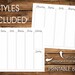 Checklist Style Weekly Calendar Sheet PRINTABLE 8.5x11 Reduce Stress ...