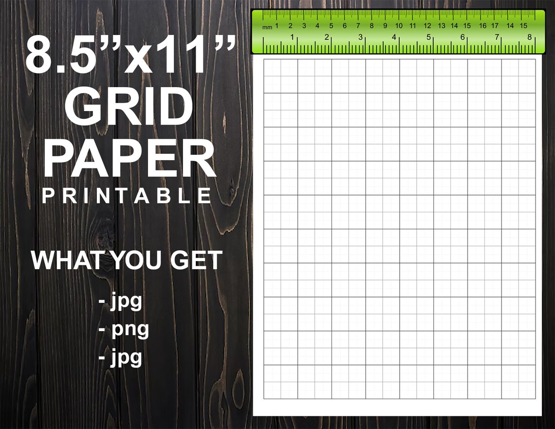 Grid Paper Design Instant Download Graph Paper 8.5x11 - Etsy