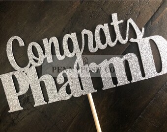 Congrats Pharmd Cake Topper | Etsy