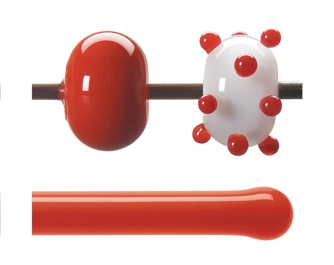 Tomato Red Opalescent Glass Rod, 5 Mm, Bullseye Glass, COE90, FUSIBLE ...