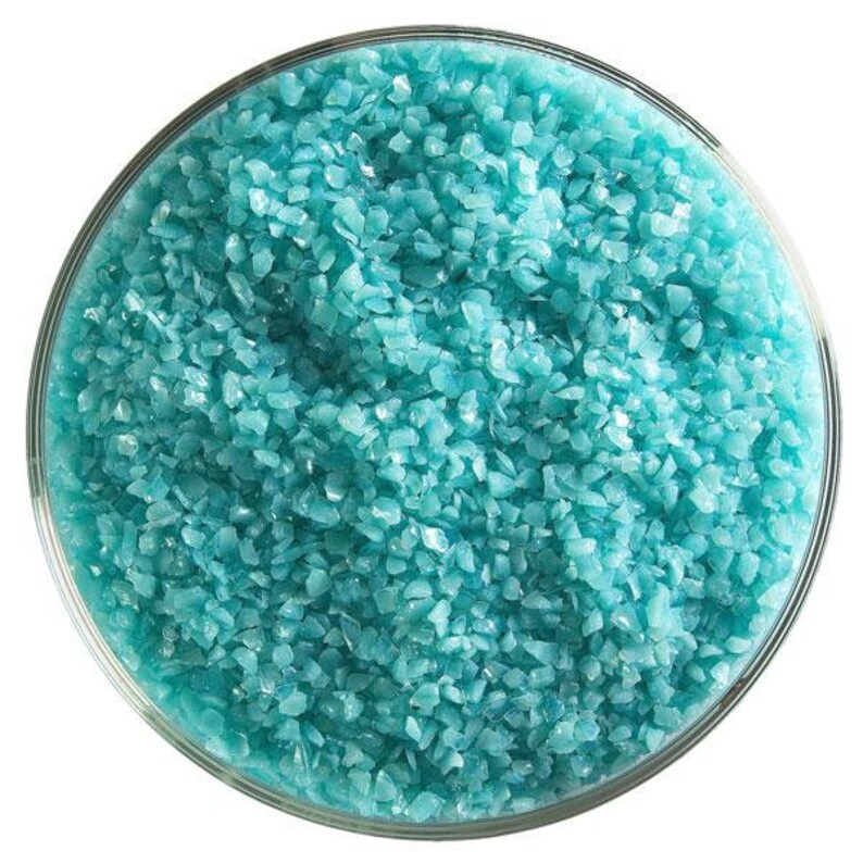 2 oz Turquoise Blue Opalescent Bullseye COE 90 frit/powder | Etsy