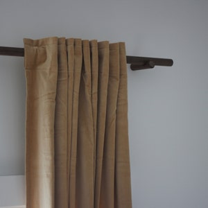 Curtain Rod, Custom Wood Curtain Rod, Curtain Rod - Maple, Walnut, Oak ...