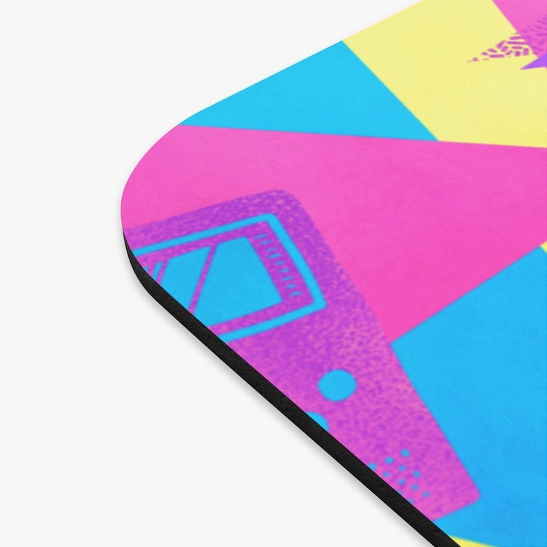 Retro Gamer 1980s 80s 1990s 90s Geometric Print Style Mouse Pad ...