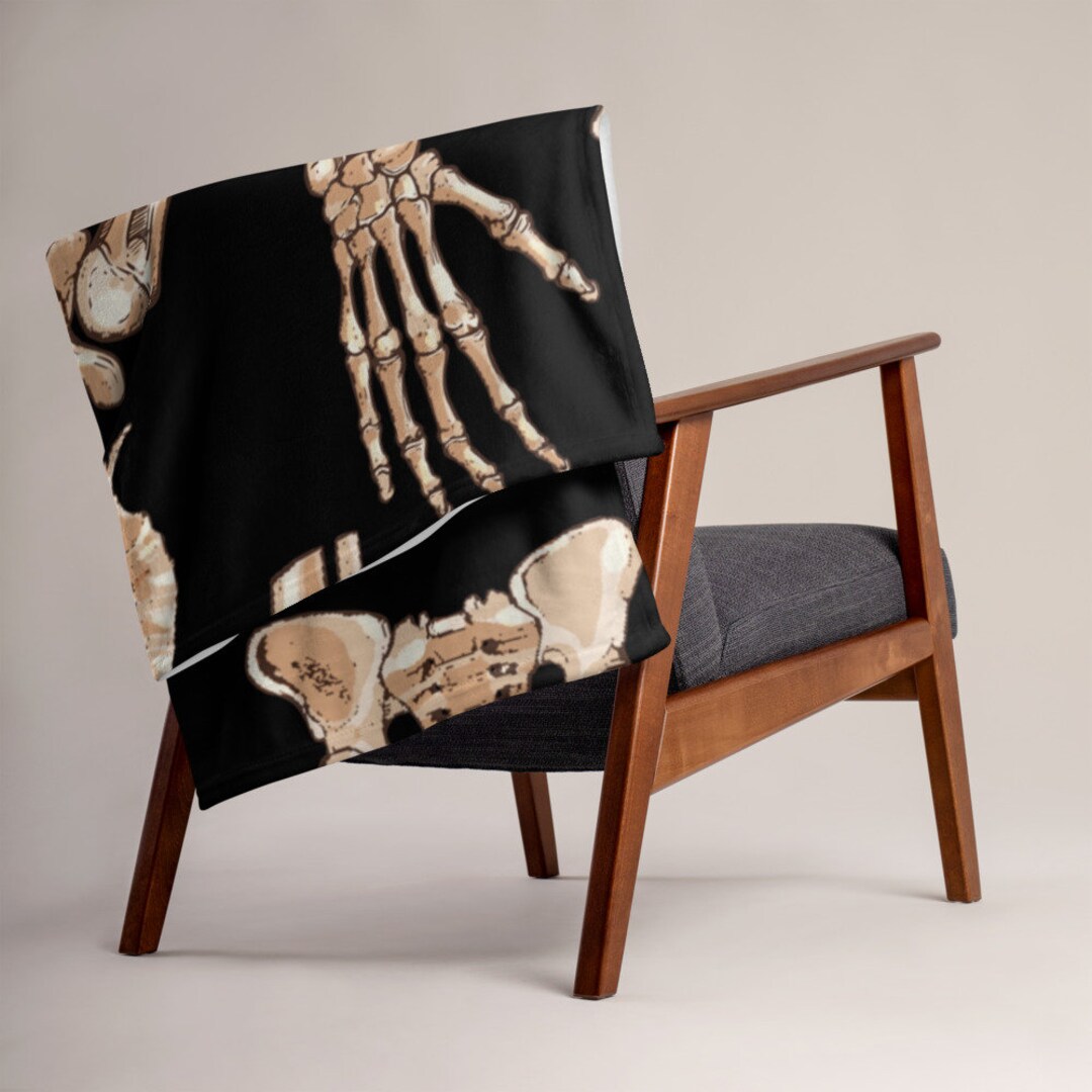 Human Skeleton/bones | Human Anatomy Soft Fleece Throw Blanket 50 In. X ...