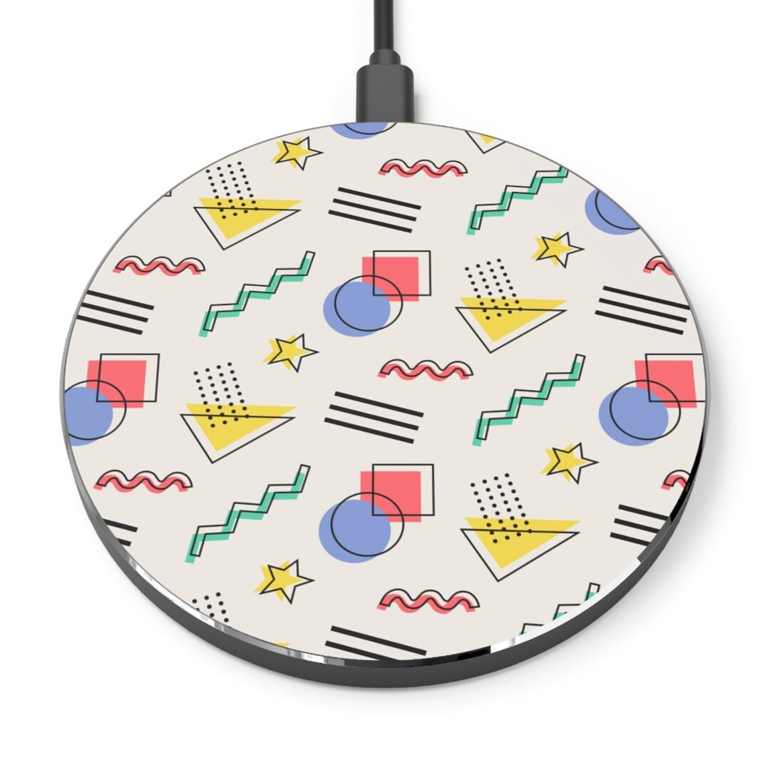 Retro 1980s 80s 1990s 90s Memphis Print Style Wireless Iphone/android ...