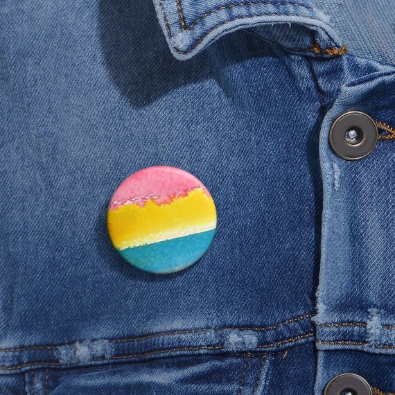 Pansexual Pride Flag Pan Pride Watercolor 1.25 In. Pinback | Etsy