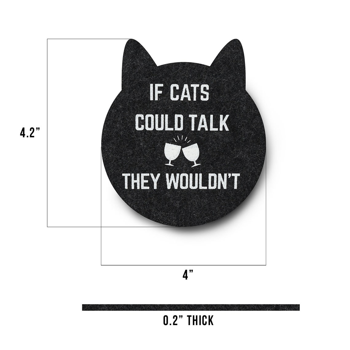 Funny Coasters Bar Coasters Absorbent Drink Coasters 6-sayings Cat ...