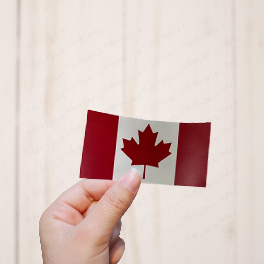Canada Flag Sticker, Canadian Flag Sticker, Maple Leaf Sticker, Bookish ...