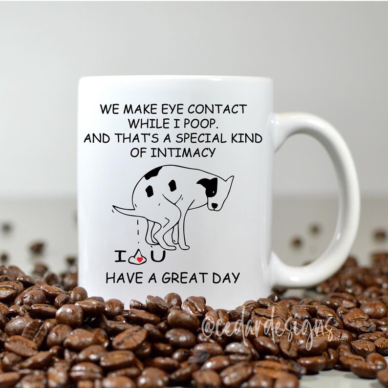 We Make Eye Contact When I Poop, Sarcastic Mug, Funny Coffee Cup ...