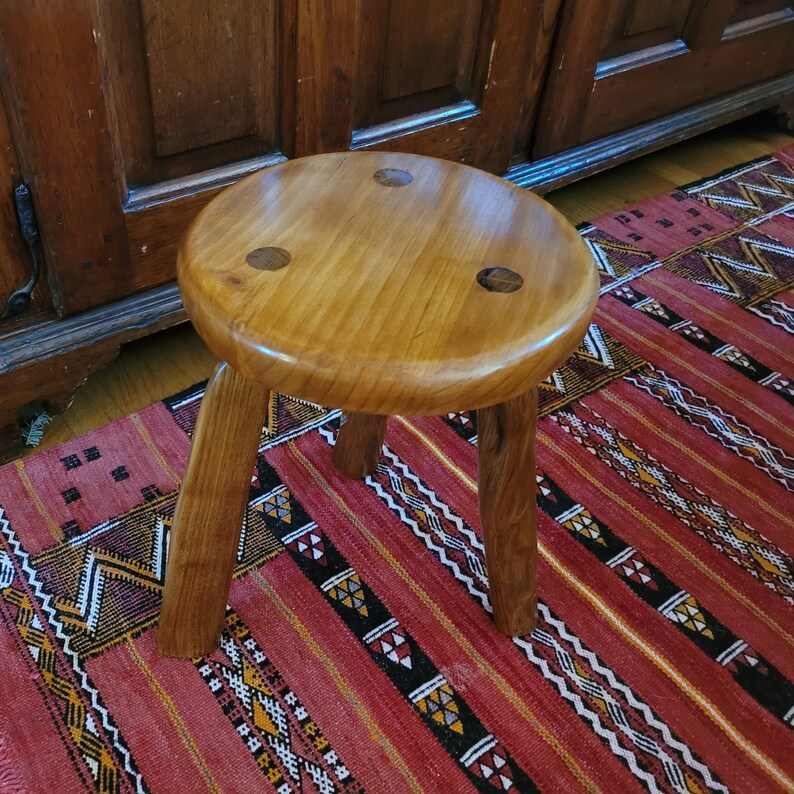 Rustic Three-legged Kid Stool With Black Locust Legs - Etsy