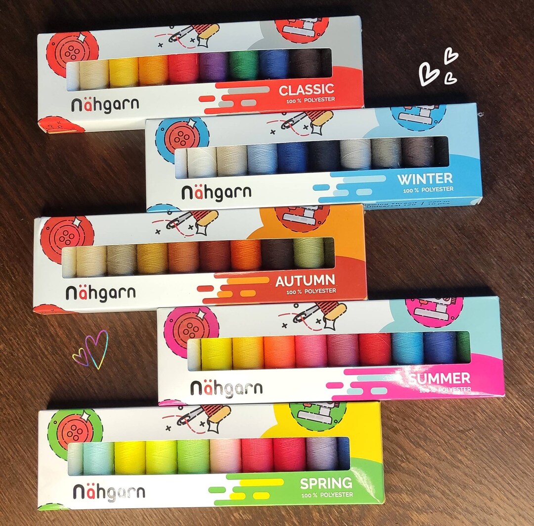 0.36 EUR/100 M Sewing Thread Sets, 5 Different Season Sets, Spring ...