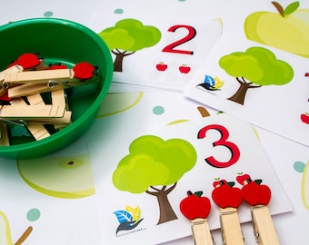 Apple Flash Cards - Etsy