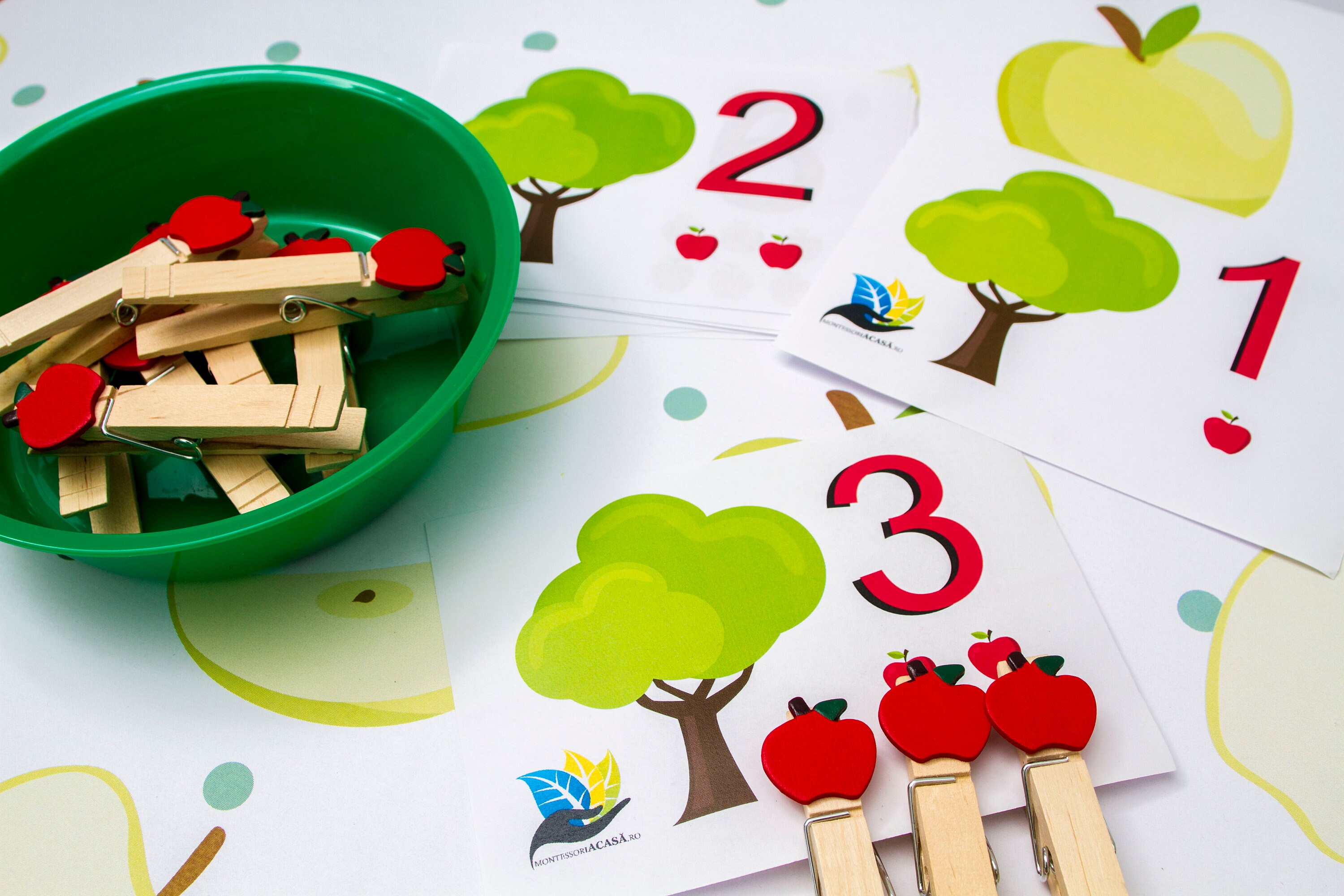 Apple Counting Flash Cards From One to Ten. - Etsy