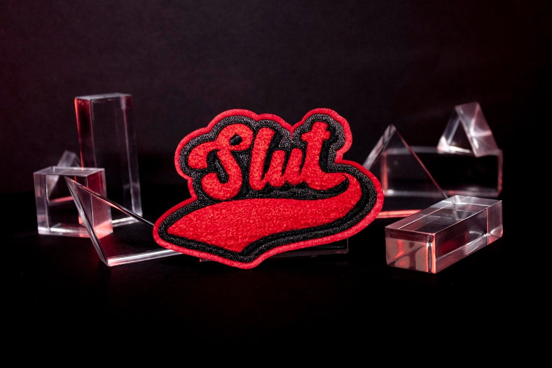 Slut Chenille Patch, Sexy Kink Gift, Fetish Iron on Embroidery - Etsy