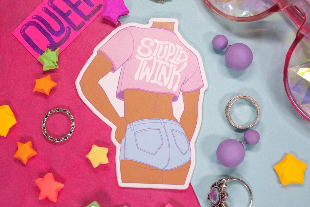 Stupid Twink Matte Vinyl Sticker Etsy