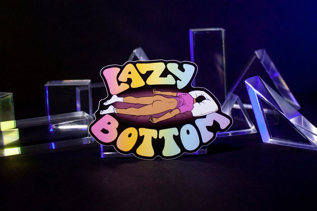 Lazy Bottom Semi-gloss Vinyl Sticker - Etsy