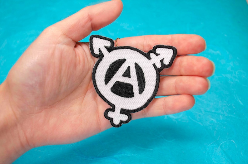 Trans Anarchy Patch Queer Leftist Gift Iron on Embroidery - Etsy