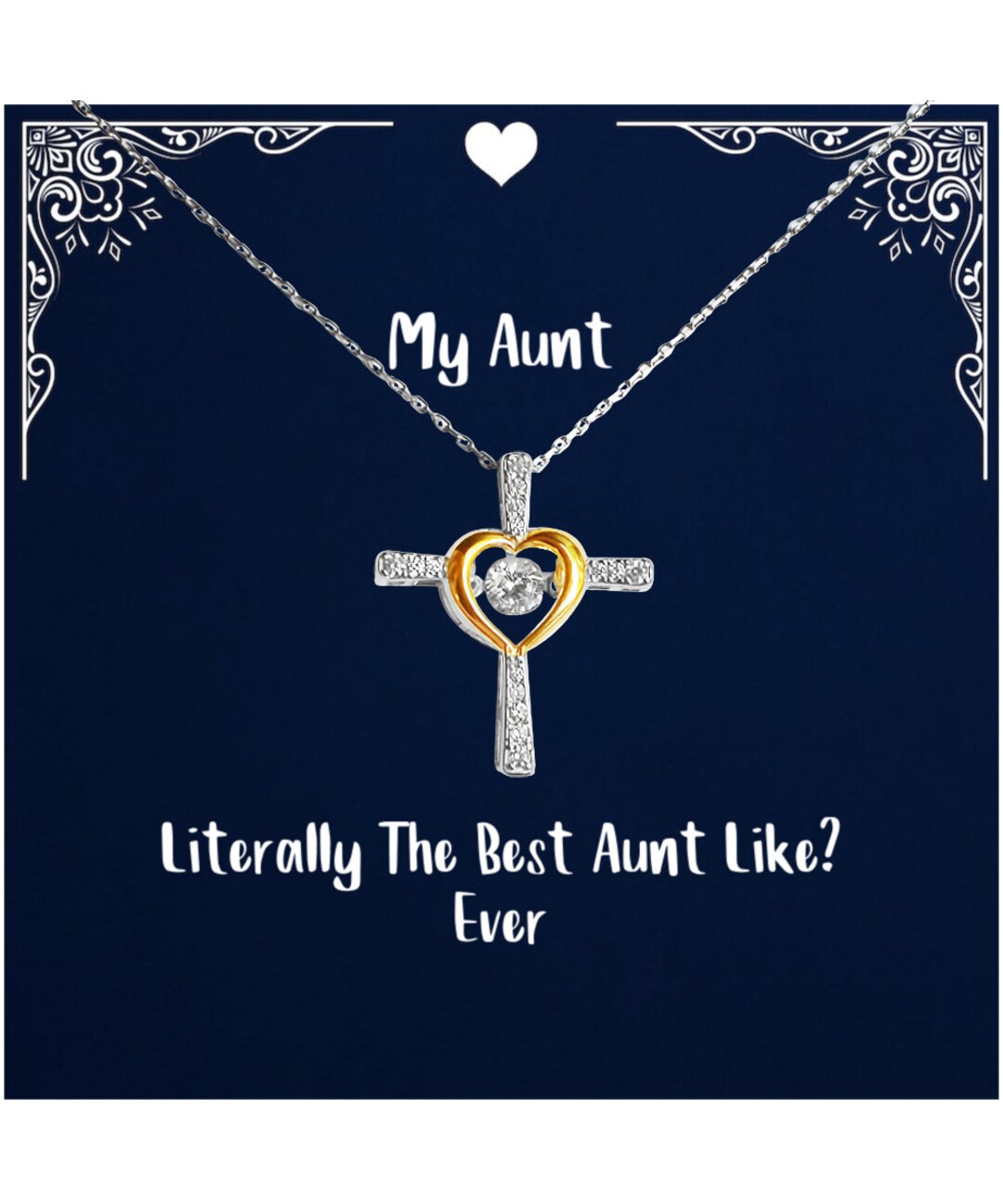 Special Aunt Cross Dancing Necklace, Literally the Best Aunt Like, Ever, Present for , Unique ...