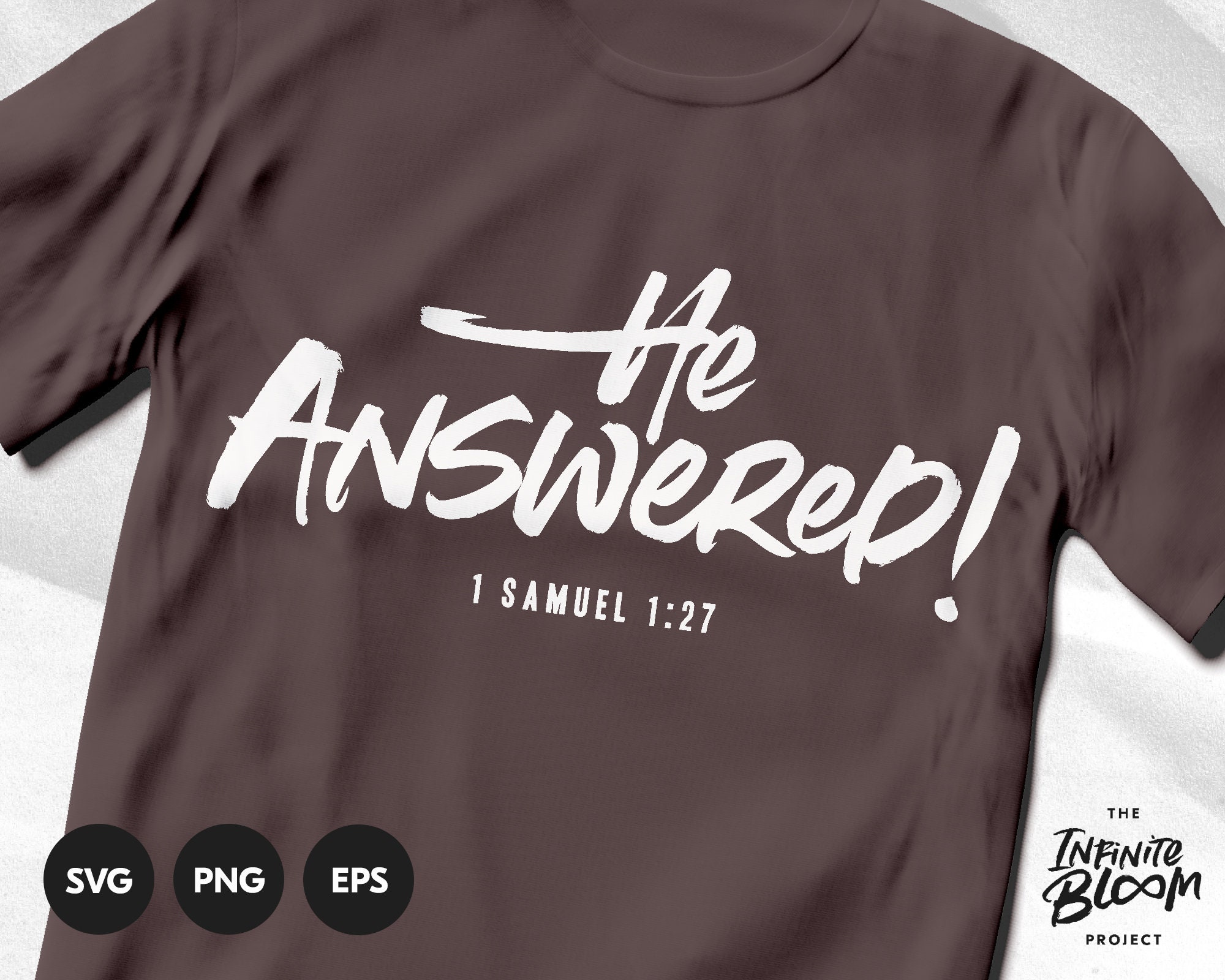 He Answered Svg / Scripture Svg / Bible Quote Svg / Bible Verse Svg ...