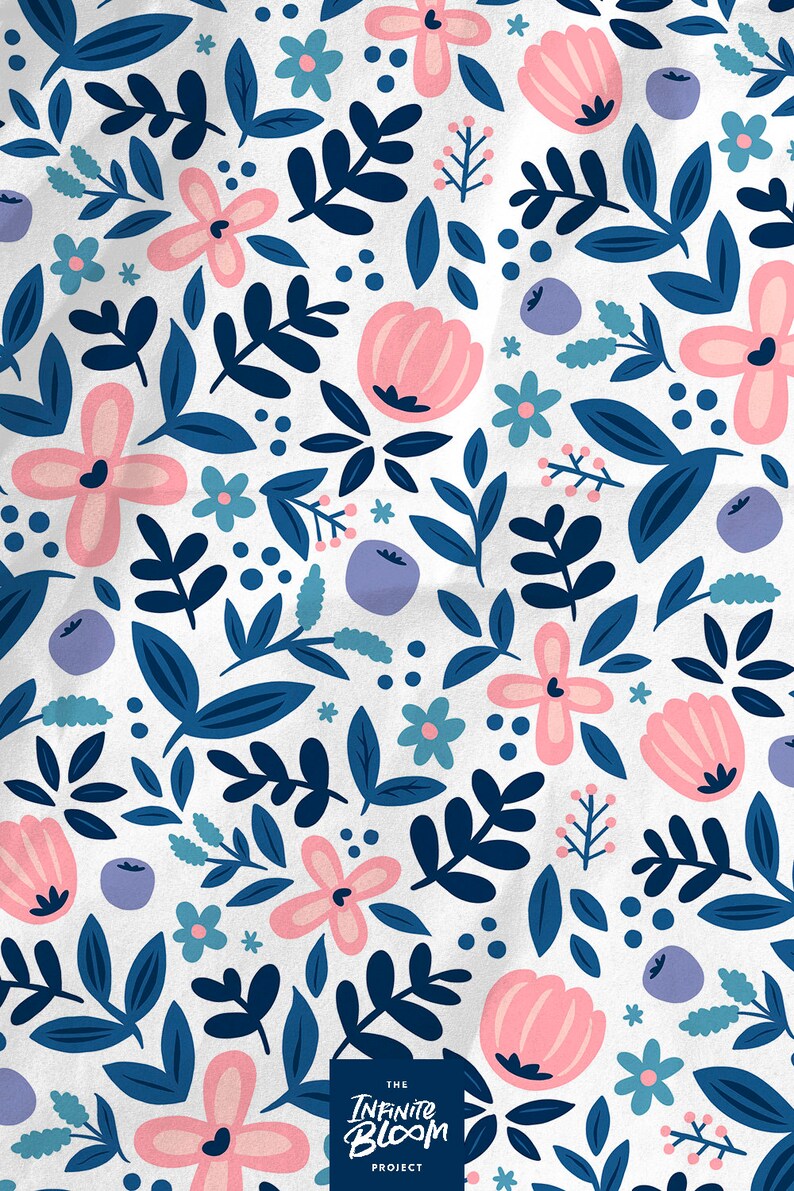 Floral Digital Paper Bundle, Seamless Floral Pattern, for Digital ...